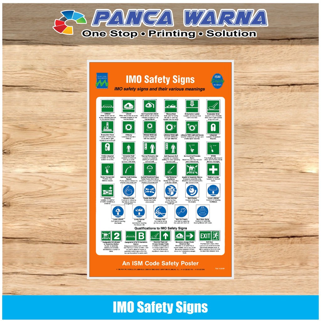 Jual Stiker Kapal Safety Sign Imo Safety Sign ISM Code Perkapalan ...