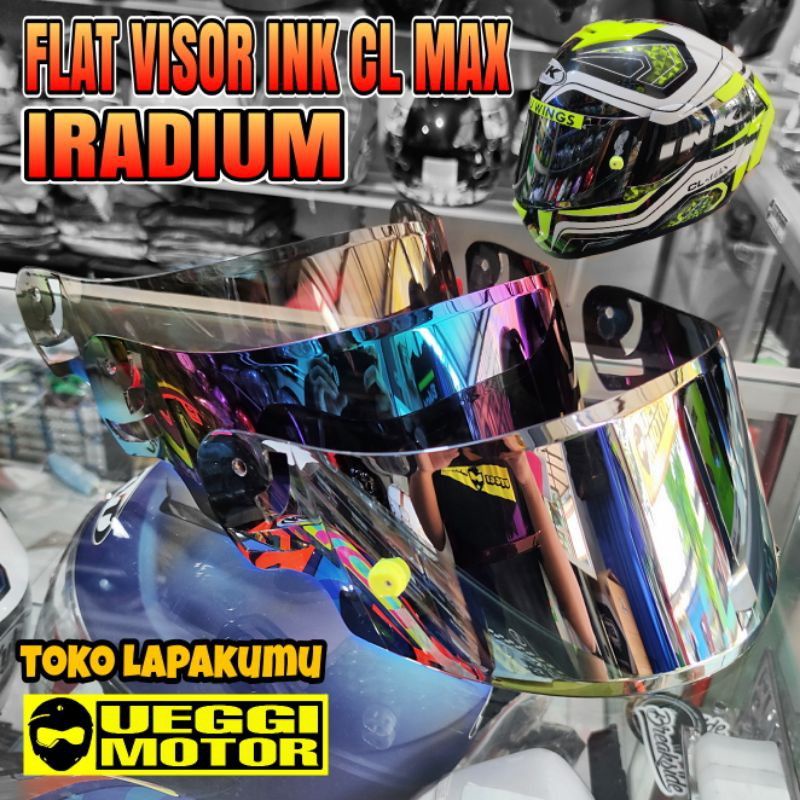 Jual Kaca Flat Visor Iradium Ink Cl Max + (gratis baut 2pc) | Shopee ...