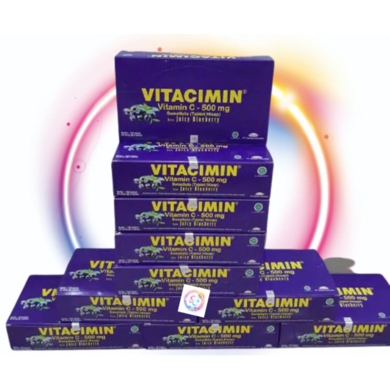 Jual Vitacimin vitamin C 500 mg rasa blueberry | Shopee Indonesia