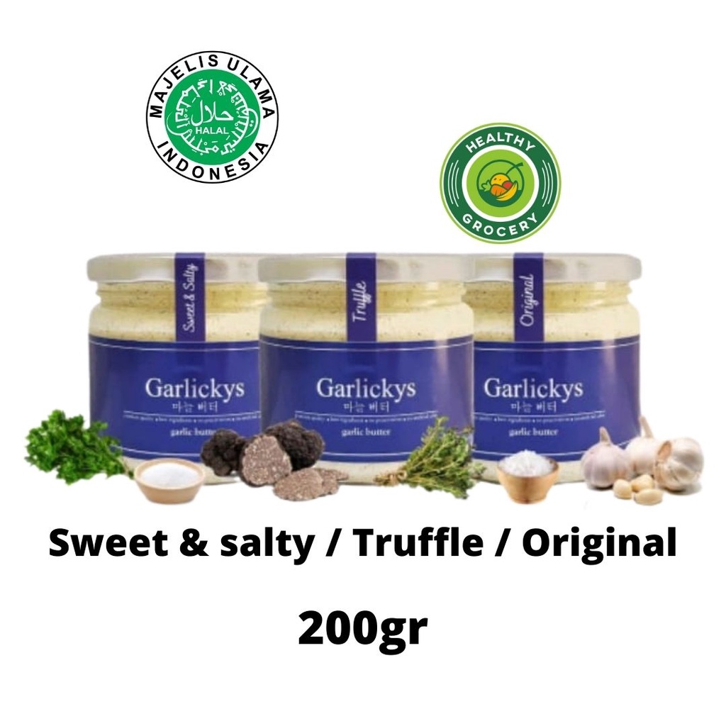 Jual Garlickys Premium Garlic & Herbs Butter 200gr All Varian | Shopee ...