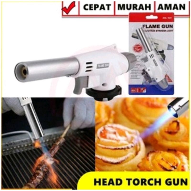 Jual Flame Gun Gas Torch Blow Torch Kepala Las Pemantik Otomatis FLAME GUN BBQ BLOW TORCH ...