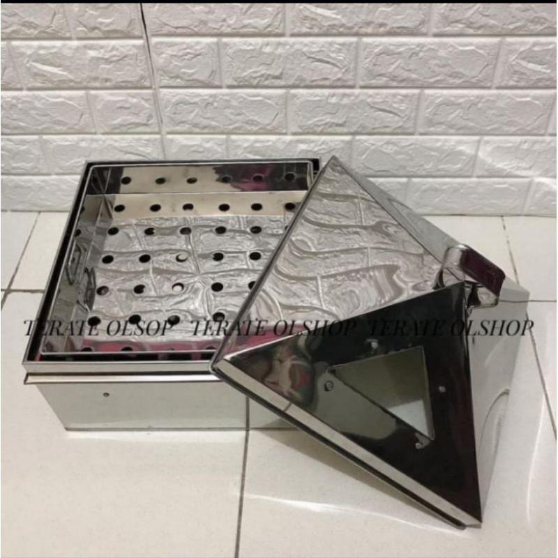 Jual dandang Klakat kelakat kotak Persegi Stainless 50 x 50 cm (1 susun ...