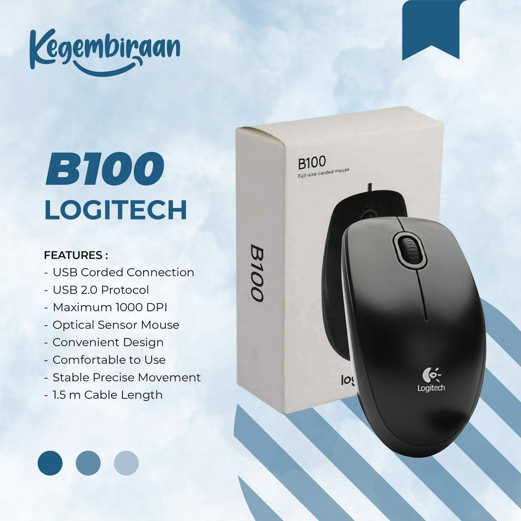 Jual Logitech Mouse Usb B100(Original) | Shopee Indonesia