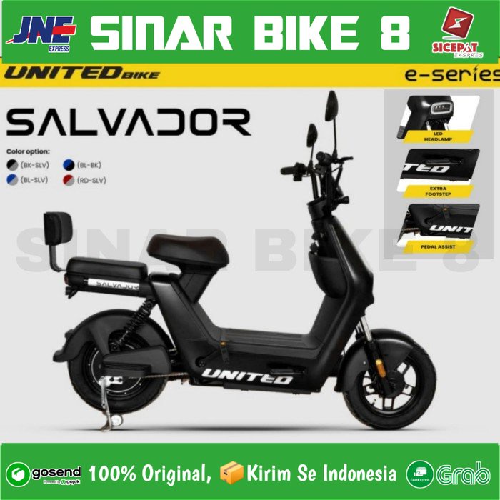 Jual Sepeda Listrik Electric E Bike UNITED SALVADOR 600 Watt | Shopee ...