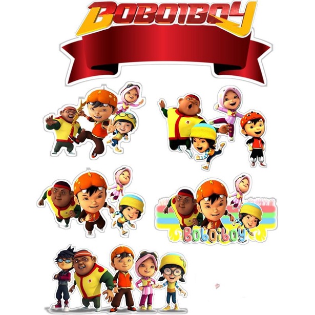 Jual Topper cake karakter boboiboy / baner kue ultah | Shopee Indonesia