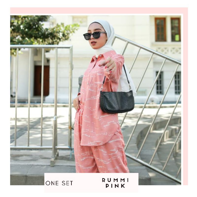 Jual PIYAMA / KEMEJA / ONE SET (KODE : RUMMI PINK) | Shopee Indonesia