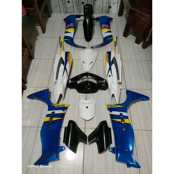 Jual cover body set satria hiu lscm biru putih hitam | Shopee Indonesia