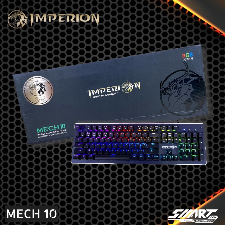 Jual Keyboard Gaming Imperion Mech 10 KG-M10R Mechanical, RGB | Shopee ...