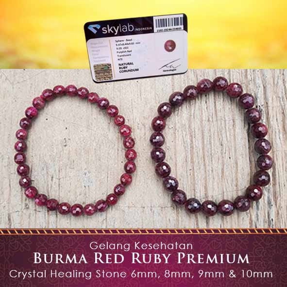 Jual Gelang Kesehatan Burma Red Ruby Premium (GBP359) | Shopee Indonesia