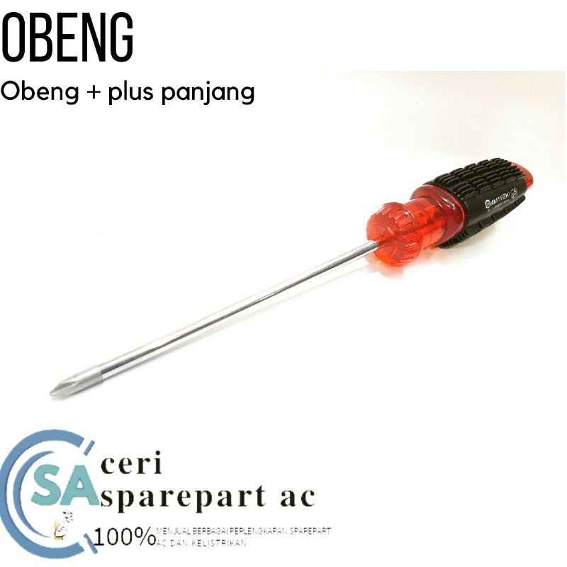 Jual Obeng + 8Inch Panjang 20cm merah LANCER - Obeng plus (+) | Shopee ...