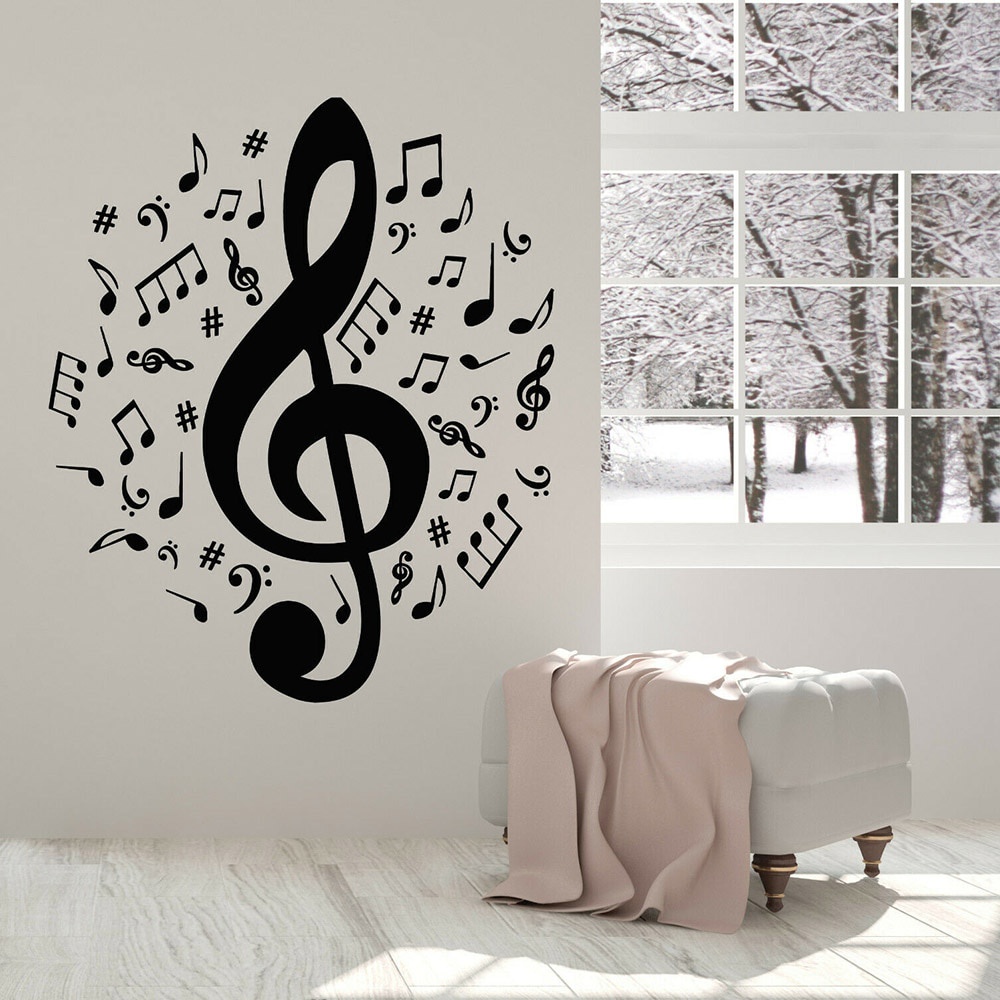 Jual Stiker Dinding Musik Music Vinyl Wall Decal Notes Music Window ...