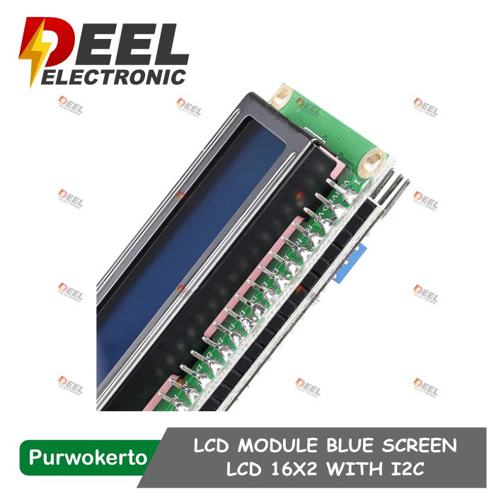 Jual LCD MODULE BLUE SCREEN LCD 16X2 WITH I2C LCD1602 BIRU I2C ...