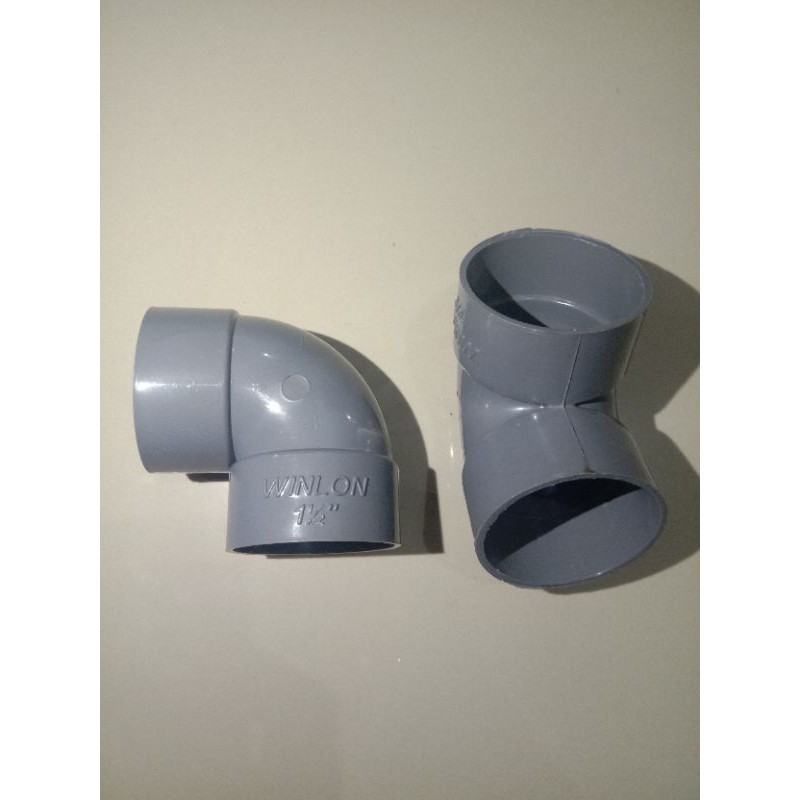 Jual Sambungan Pipa PVC Lengkung / Knee 1,5 inch WinLon | Shopee Indonesia