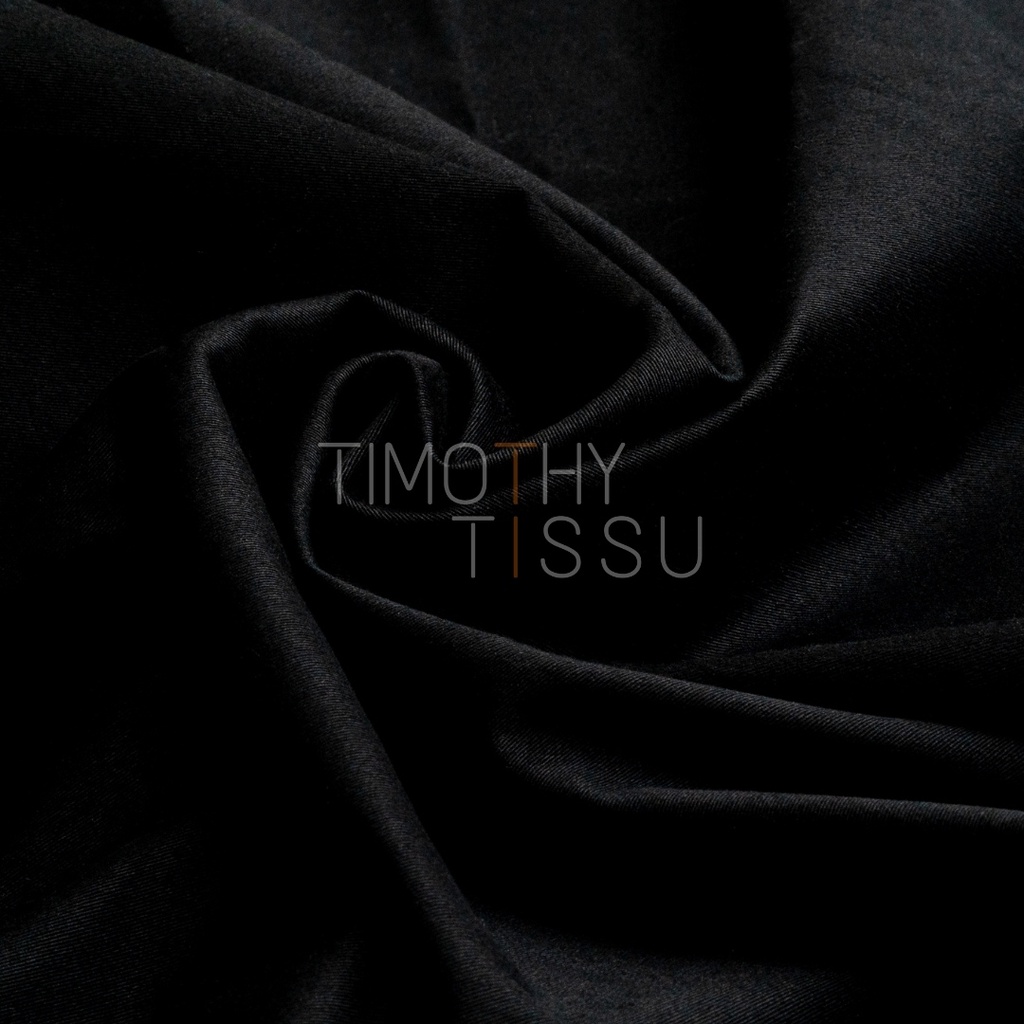 Jual Bahan Kain Katun Twill STRETCH Premium Garment Quality (Black ...