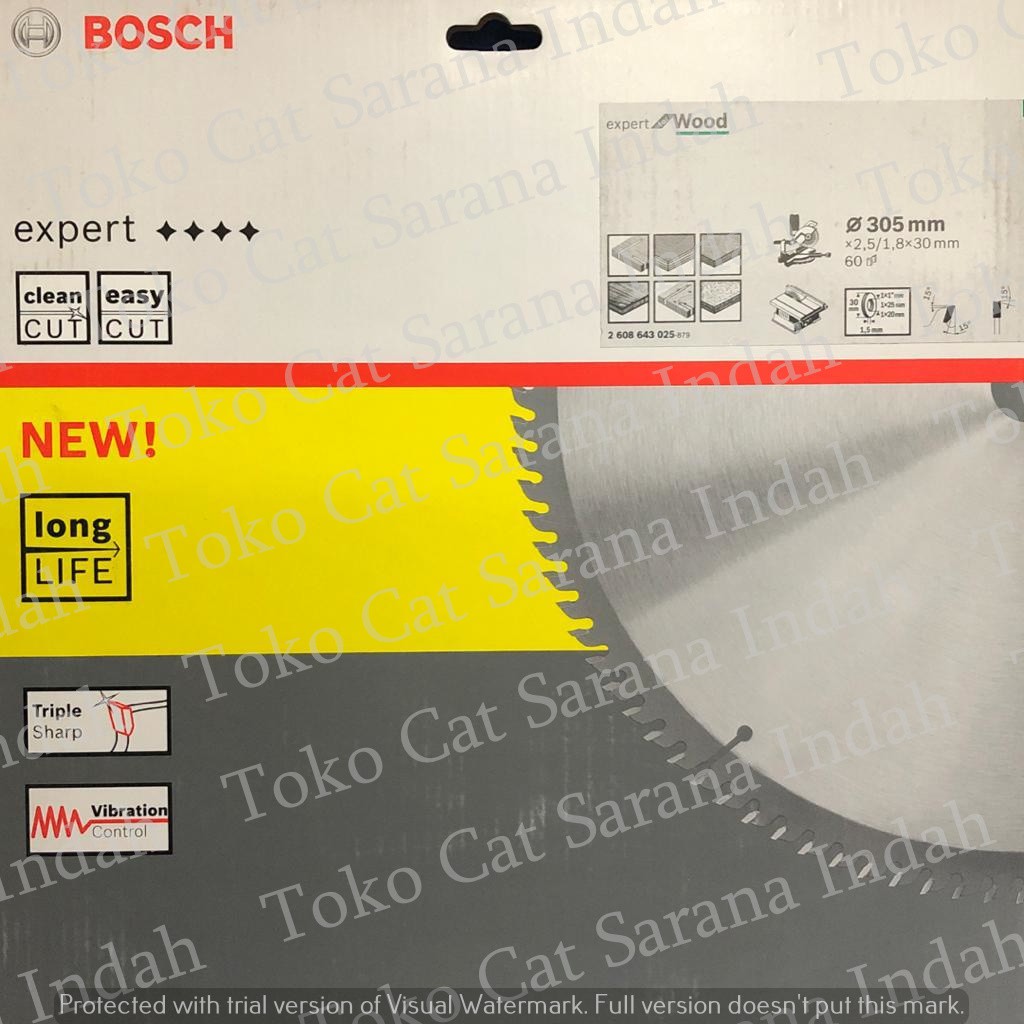 Jual BOSCH MATA CIRCULAR SAW 305 MM 12 INCH 60T EXPERT WOOD MATA ...