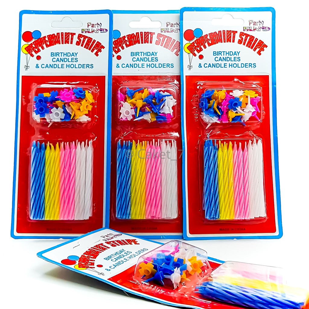 Jual Lilin ulang tahun Peppermint Per Pack Isi 24 Lilin | Shopee Indonesia