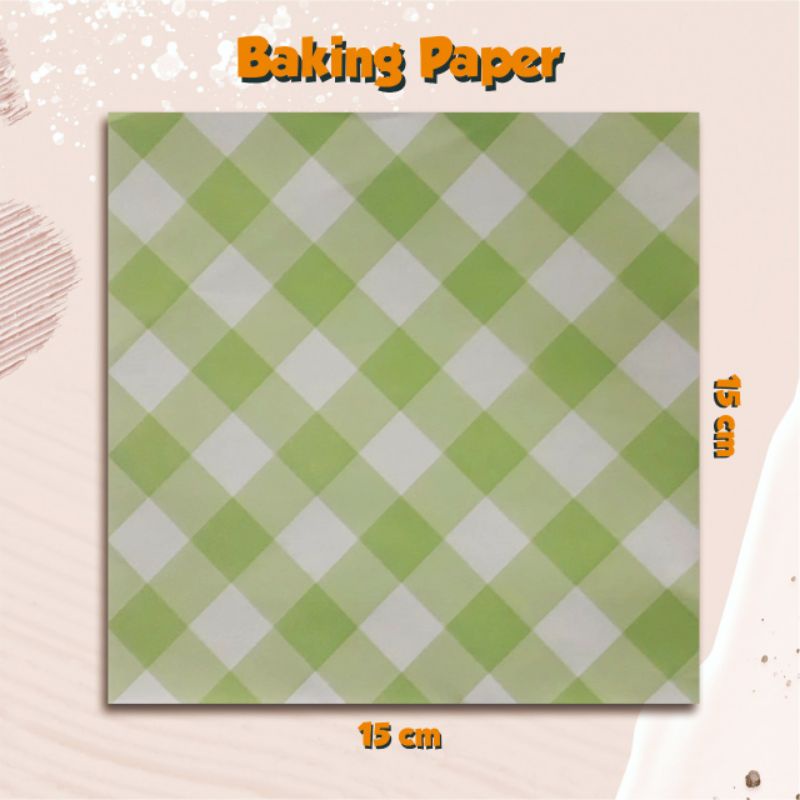 Jual Kertas roti motif kotak kotak style food grade alas roti simple ...