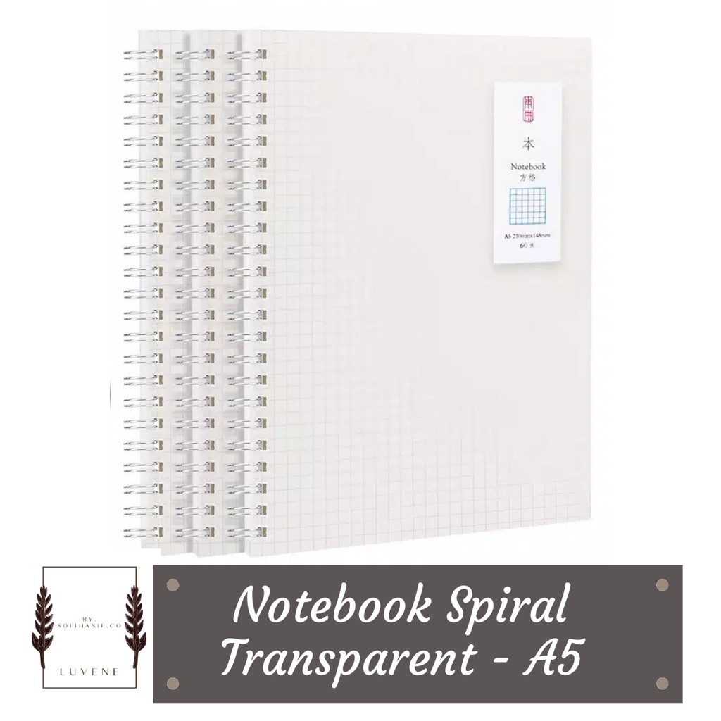 Jual Notebook Spiral Clear ukuran A5 | Shopee Indonesia