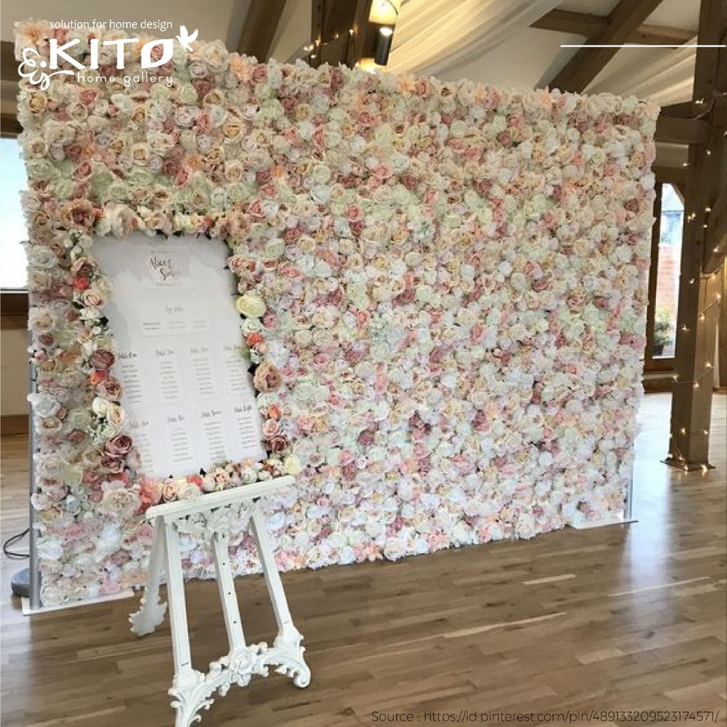 Jual KITO Flower Walll/Bunga Dinding Sintetis Hiasan Dekorasi Pelaminan ...