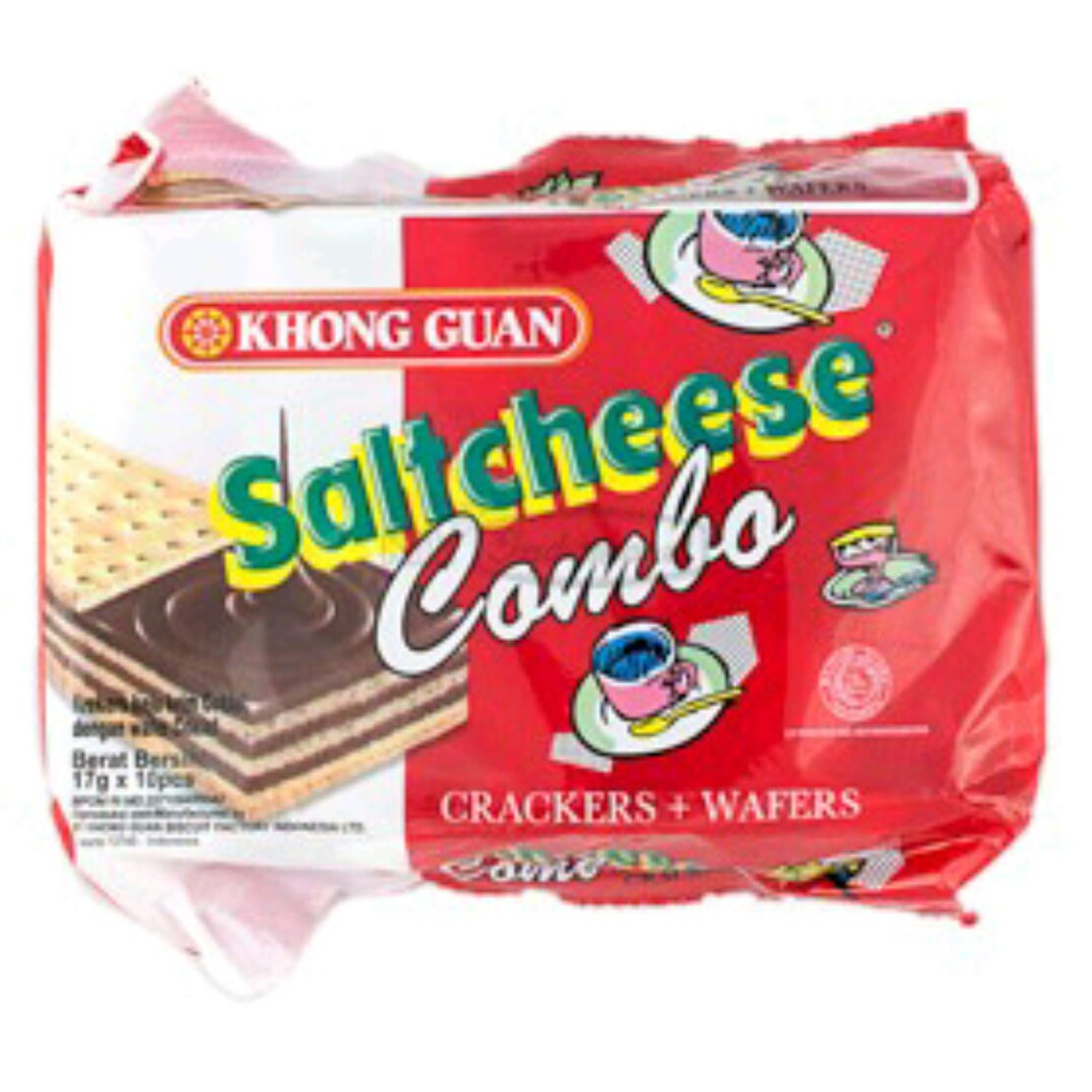 Jual Khong Guan Crackers Wafer Saltcheese Combo 10 X 17g | Shopee Indonesia