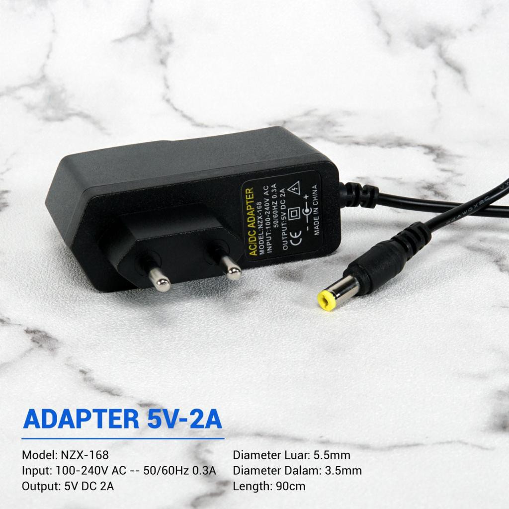 Jual Adaptor charger 5v 2a 5.5x2.5mm ac dc universal for cctv router ...