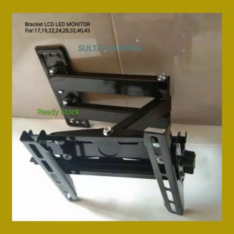 Jual Bracket Lcd Led Tv monitor Swivel For :17,19,22,24,28,32,40,43 ...