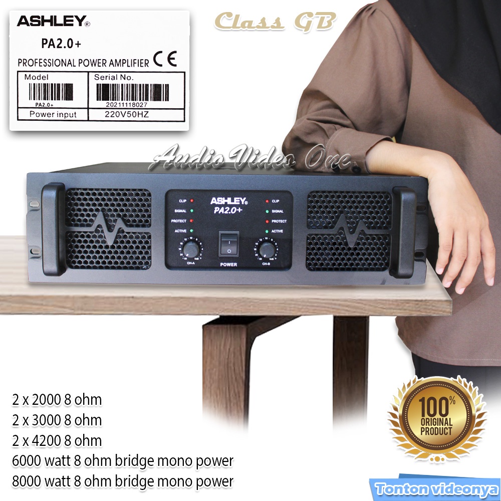 Jual Power ASHLEY PA 2.0+ Class GB 2 x 2000 Watt Power Amplifier PA2.0 ...