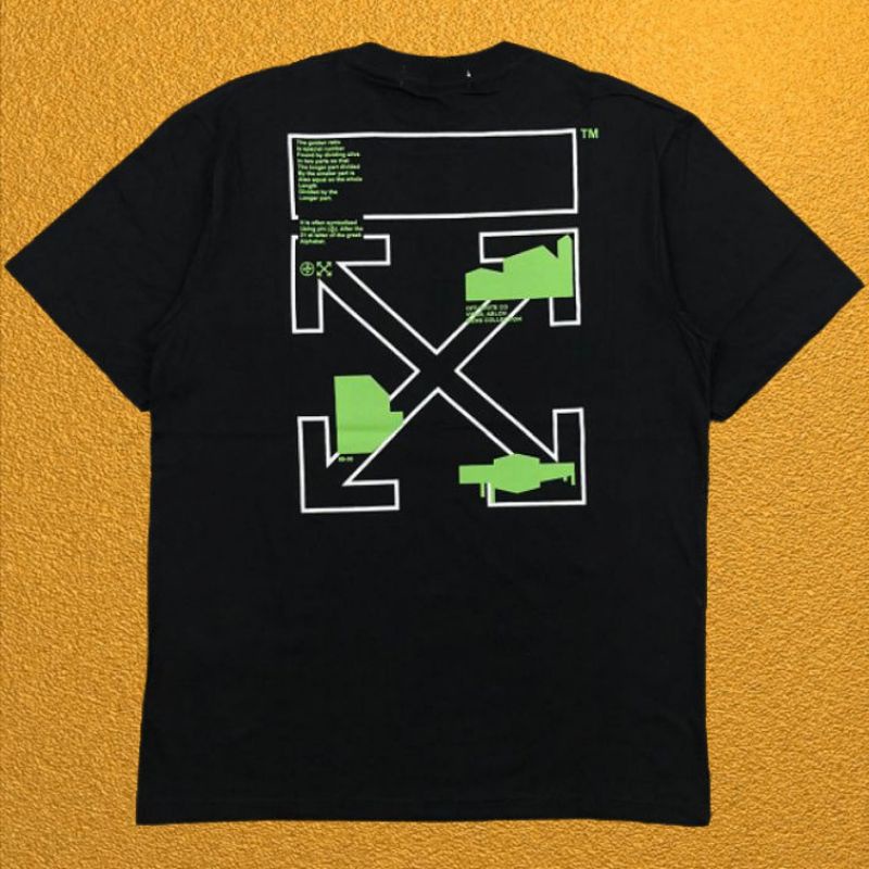 Jual T-Shirt Off White The Golden Ratio Arrow Black Fulltag Premium Tee ...