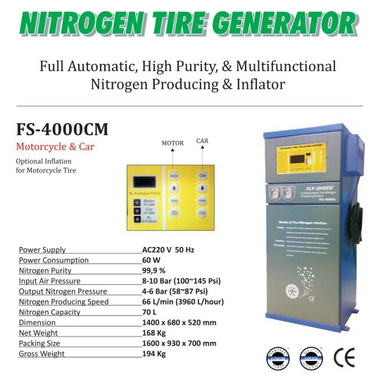 Jual Mesin Nitrogen FS4000 mobil dan motor paling banyak dipakai di ...