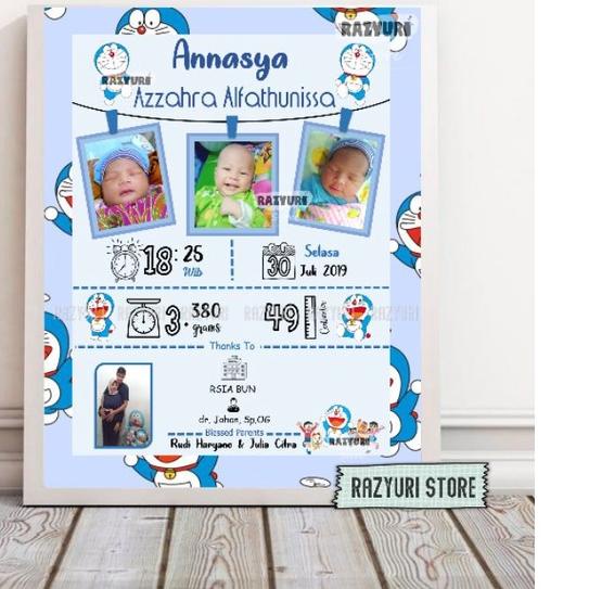 Jual New Arrival|SQ14|BINGKAI KELAHIRAN MINIMALIS/BIODATA BABY DORAEMON ...