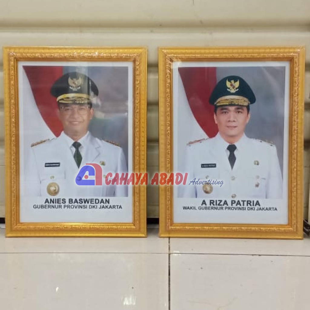 Jual Foto Gubernur dan Wakil Gubernur DKI Jakarta Bingkai Uk. 30cm x ...