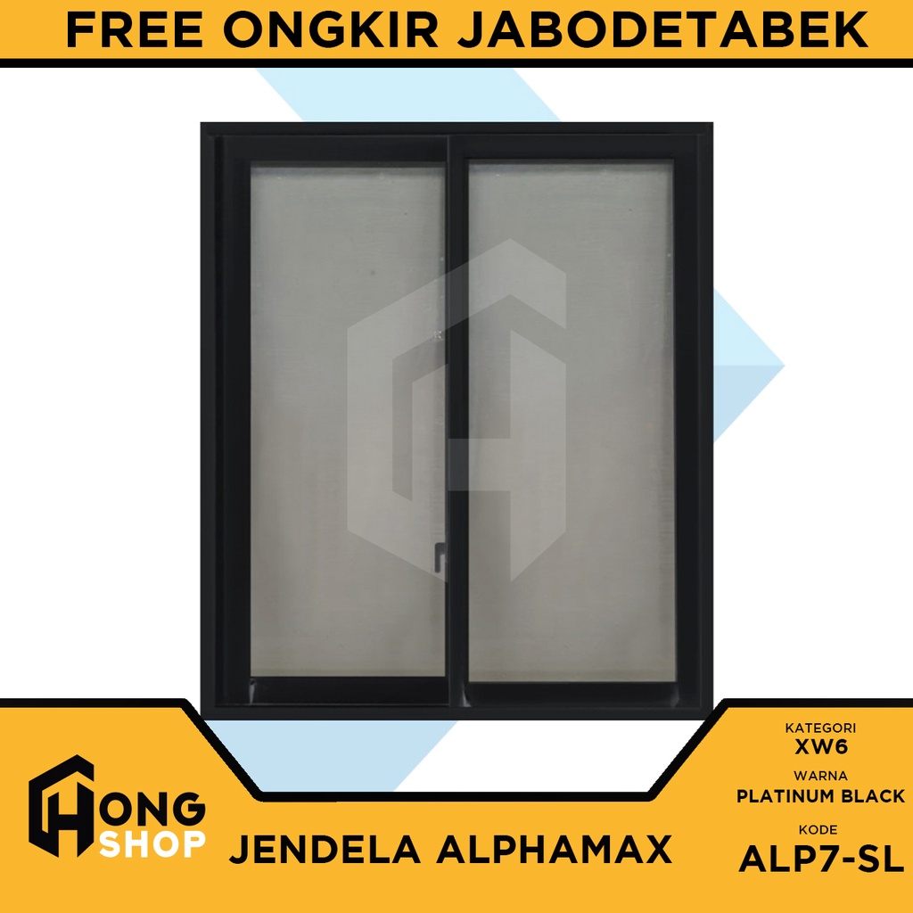 Jual Jendela Aluminium Tebal Alphamax ALP7-SL 120x140 SLIDING 2 Daun ...