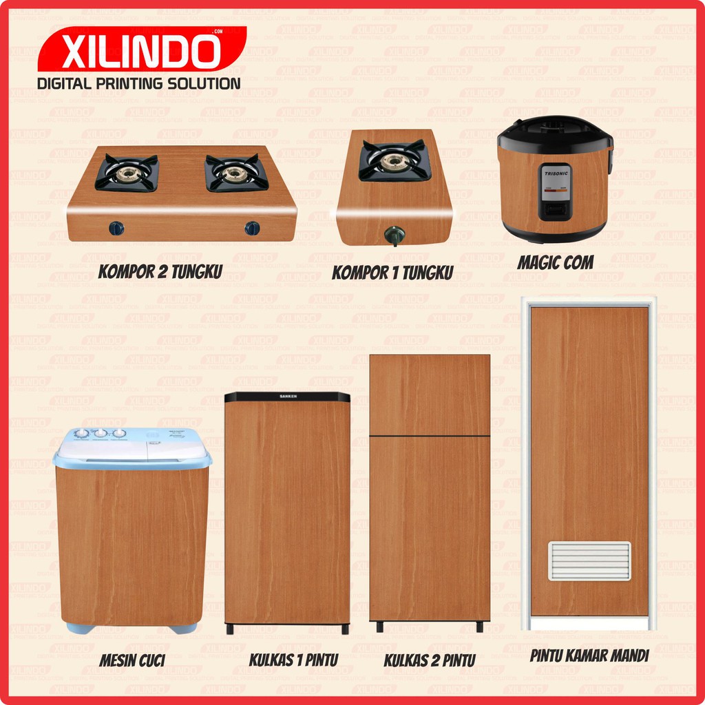 Jual STIKER KULKAS KOMPOR CLOSET MESIN CUCI AC STICKER MOTIF KAYU ...