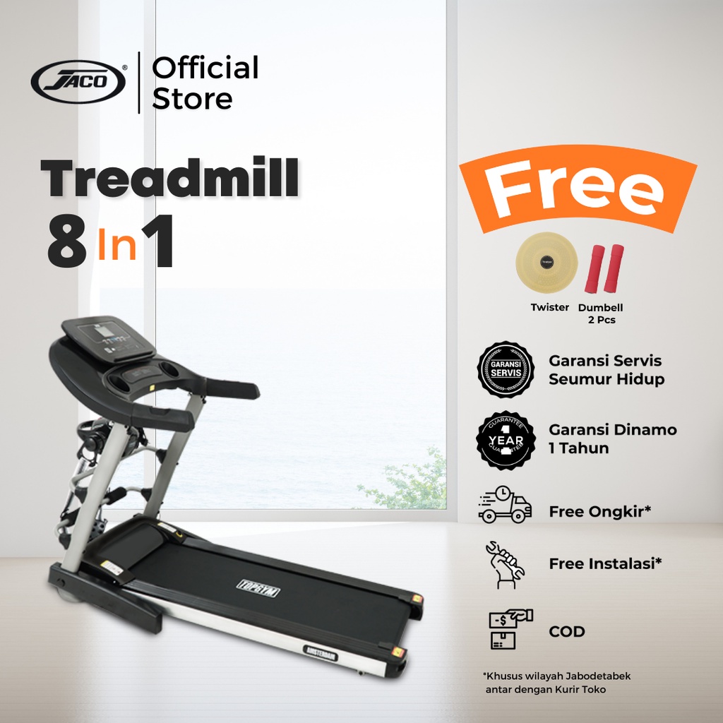 Jual Alat Fitness Elektrik Treadmill Jaco Topgym Amsterdam Auto Incline ...