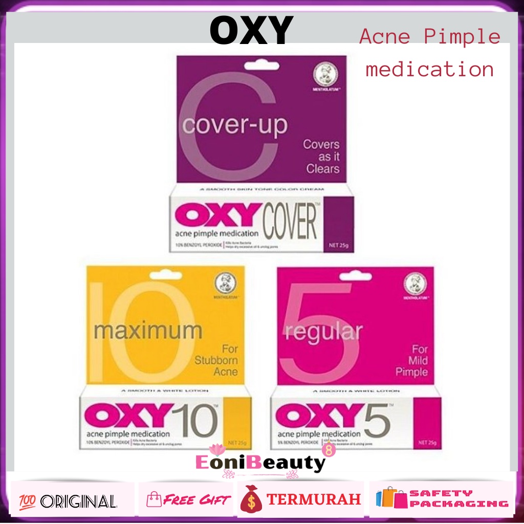 Jual OXY 5 / OXY 10 / OXY COVER / OBAT JERAWAT 100% Original | Shopee Indonesia