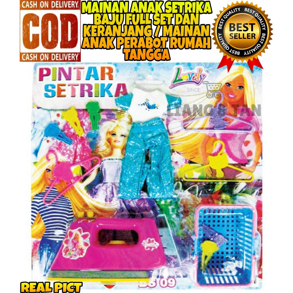Jual PROMO Mainan Anak Perempuan Setrika Setrikaan Ada Keranjang Full ...