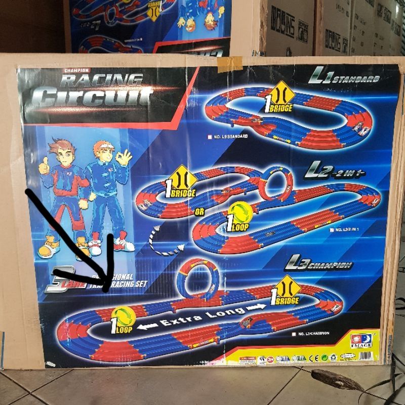 Jual TREK ARENA JALANAN TAMIYA 3 JALUR SET TRACK IMAGE (L3 EXTRA LONG ...