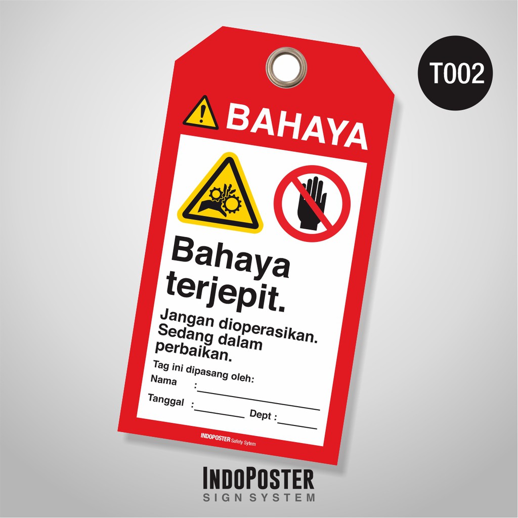 Jual Tag Out LOTO Lock Out Tag Out PVC Safety K3 OSHA ANSI ISO Bahaya ...