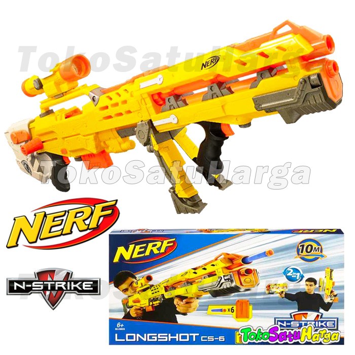 Jual Nerf Gun N-Strike Longshot CS-6 2 Blaster Pistol Nerf Original ...