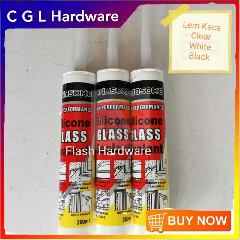 Jual Lem Kaca botol silicone sealent handsome varian warna | Shopee ...