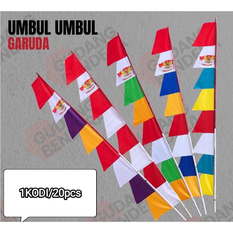 Jual Bendera umbul umbul warna warni 8mata/daun 20pcs/1kodi | Shopee Indonesia