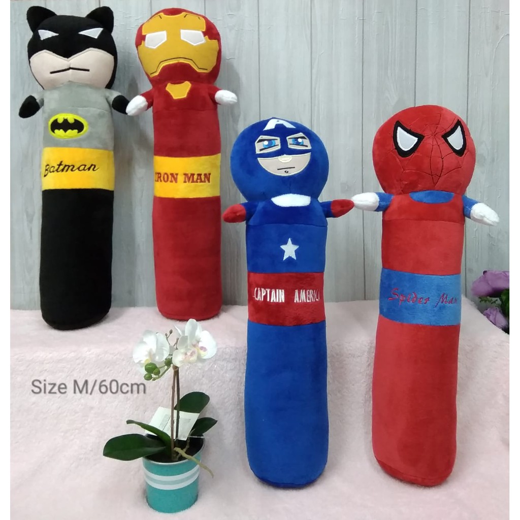 Jual Guling Avanger Batman Kapten Spiderman Ironman M 60cm/guling ...