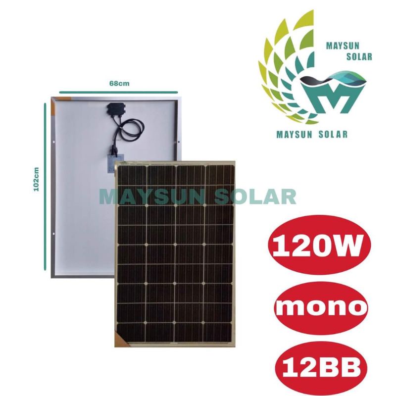 Jual Solar Panel 120wp Mono Crystalline Panel Surya 120Wp Mono Grade A+ ...
