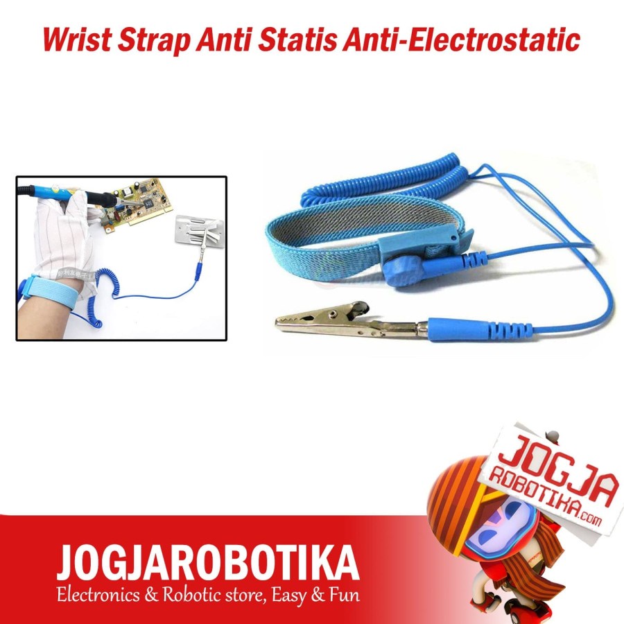 Jual Wrist Strap Anti Statis Anti-Electrostatic Gelang Anti Static ESD ...