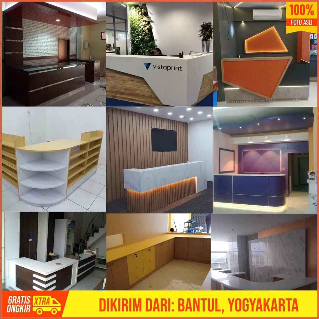 Jual Jogja: Meja Front Desk Resepsionis Kantor Counter Kasir Custom ...