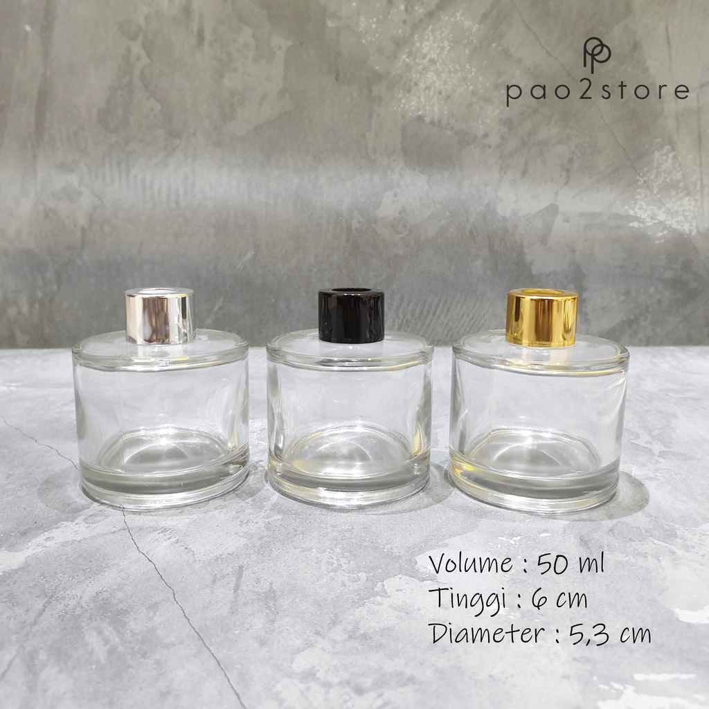 Jual Botol Reed Diffuser Bening / Transparan 50ml Kaca TEBAL ...
