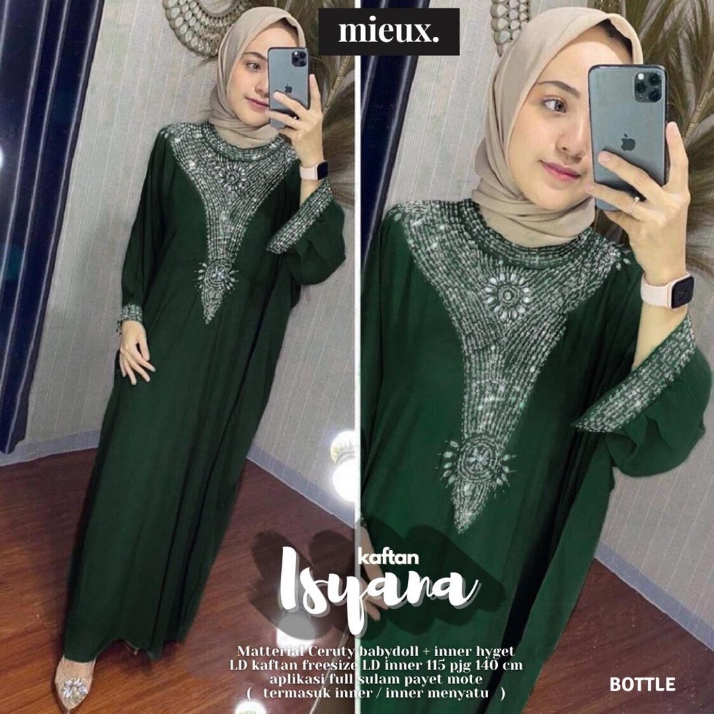 Jual Gamis Kaftan Mewah Elegan Viral Kekinian Ala Selebgram Terbaru 2022 Baju Pesta Kondangan ...