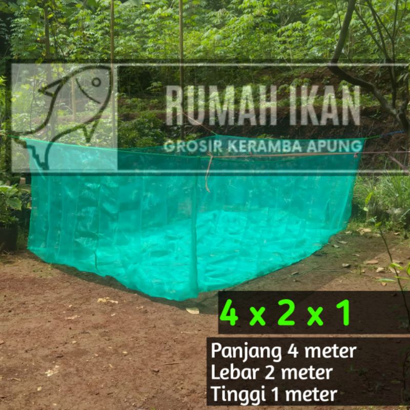 Jual RI - Hapa Jaring Keramba ikan ukuran 4m x 2m x 1m Jaring kasa ...