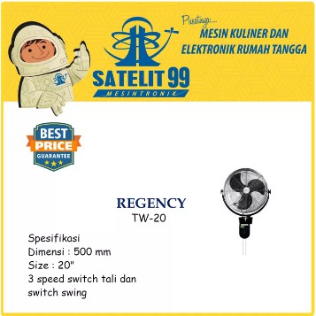 Jual Kipas Angin Regency Tornado Wall Fan 20 Inch TW-20 | Shopee Indonesia