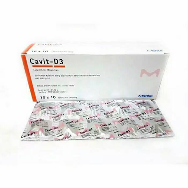 Jual CAVIT D3 CALCIUM + VITAMIN D3 1 STRIP ISI 10 TABLET | Shopee Indonesia